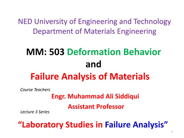 Fracture Mechanics & Failure Analysis: Griffith theory of brittle ...