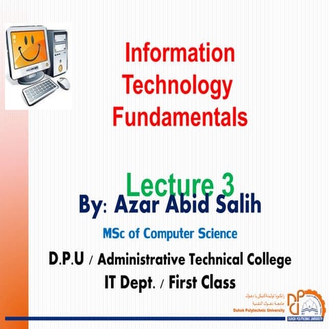 Information Technology ITM1 | PPT