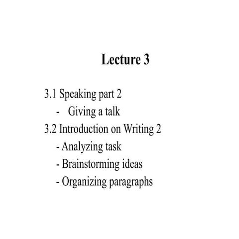 Lecture 3 | PPT