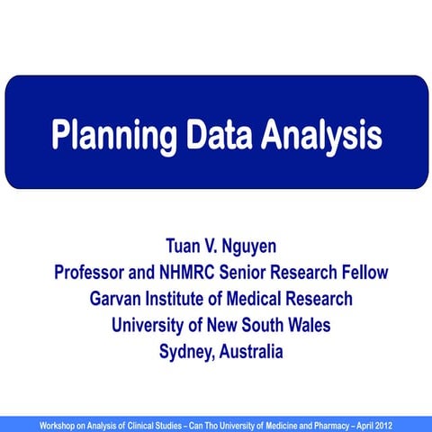 Lecture 3. planning data analysis | PPT