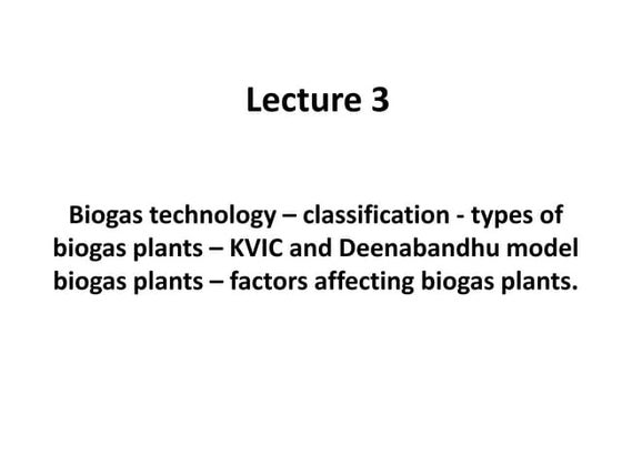 Biogas plant & types of bio gas plant | PPTX | Chemistry | Science