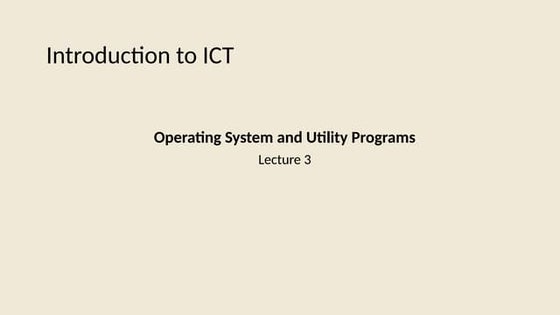 Operating systems basics (Graphical User Interfaces (GUIs) GUI Tools Applications and the ...