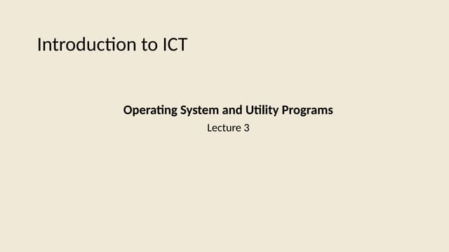 Operating systems basics (Graphical User Interfaces (GUIs) GUI Tools ...