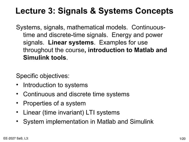 Lecture 4: Classification of system | PDF