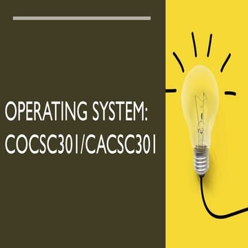 Lecture 3 Operating System Ppt For Engineering Ppt