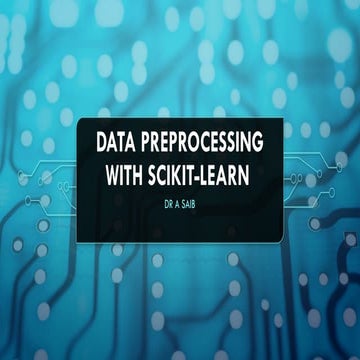 Data Preprocessing With Scikit Learn For Big Data Ppt 5123