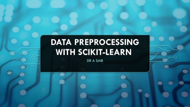 Data Preprocessing With Scikit Learn For Big Data Ppt 5123