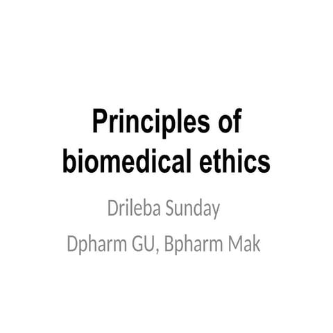 The principles of medical ethics and professionalism | PPT