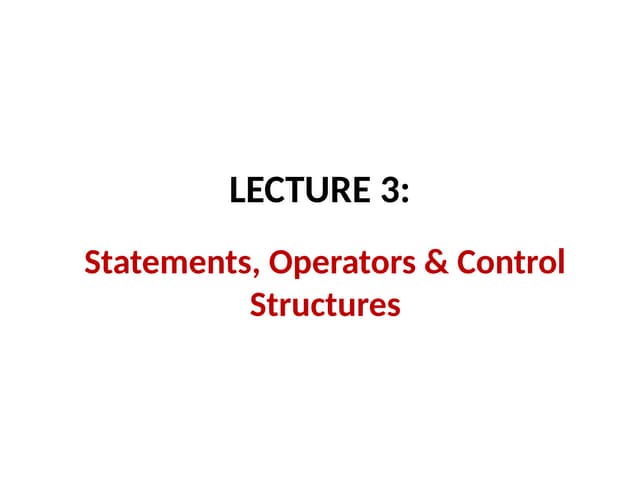 REPETITIVE STRUCTURES(LOOPS)INPUT/OUTPUT | PPTX