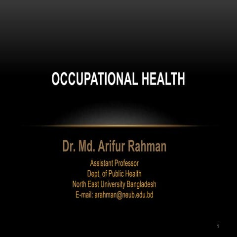 Occupational health | PPSX