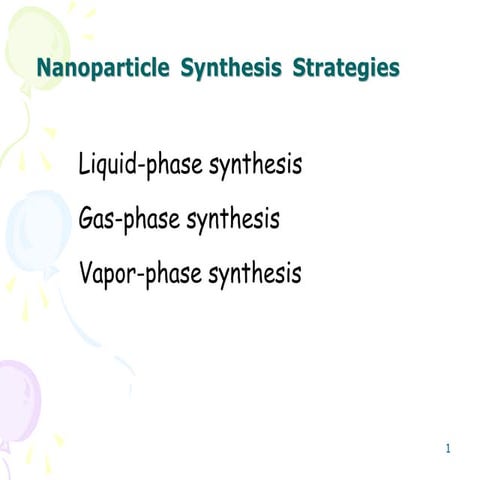 Lecture 3-4 nano synthesis and different method of preparations | PDF