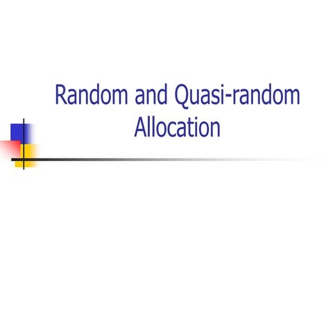 random and quasi allocation presentation .ppt