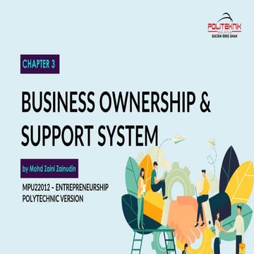 MPU22012 Lecture 3 - Business Ownership and Support System | PDF
