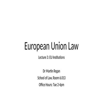 Lecture 3 - EU Institutions.pptx notesss | PPTX