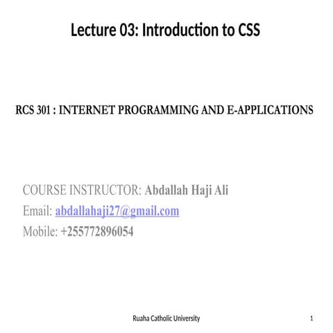 LECTURE 3 - Introduction to CSS_084137.pptx