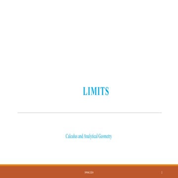 limit of a function in calculus and Analytical geometry | PPT