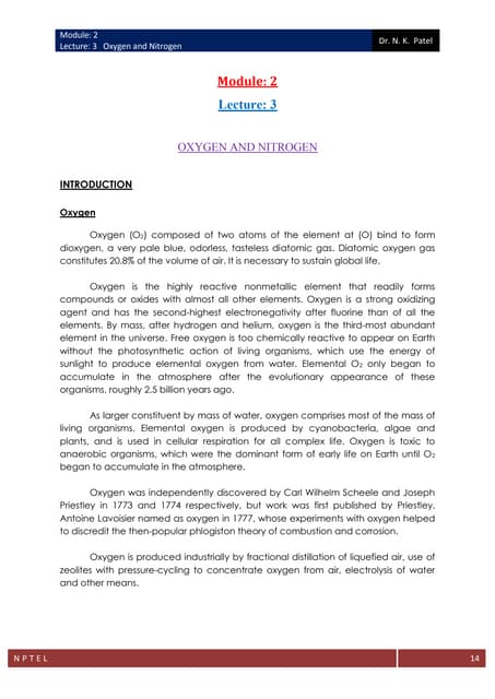 Preparation of oxygen | PPT