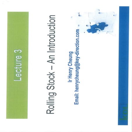 Lecture 3 rolling stock-an introduction-130426 | PDF