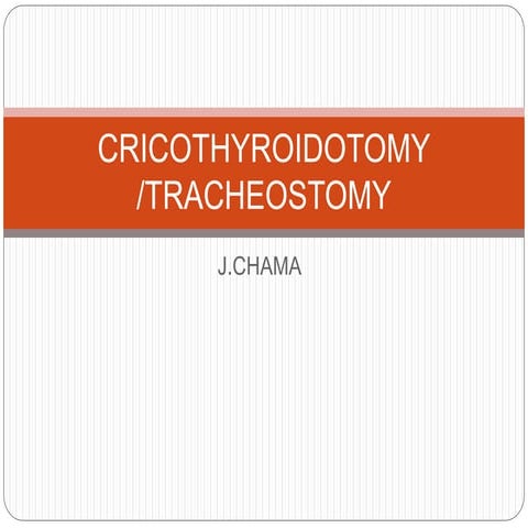 Lecture 30. CRICOTHYROIDOTOMY.pptxzbendj | PPTX