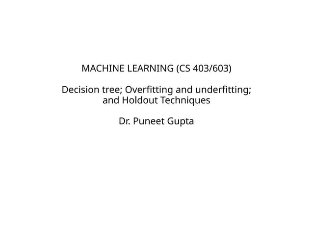 Machine Learning with Decision trees | ODP