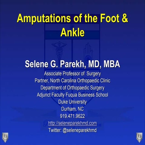 Toe and Partial Foot Amputations | PDF