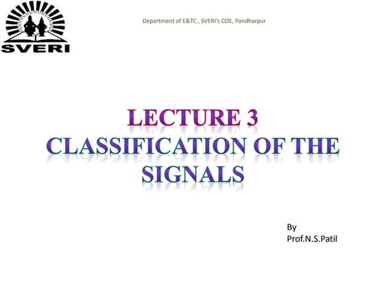 Lecture 2signals And Systems Ppt