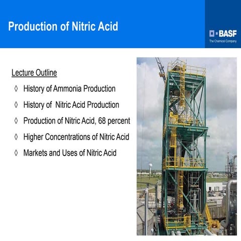 Industrial manufacturing of Nitric acid | PDF