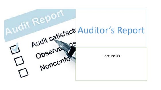 AUDIT REPORT [ AUDITING ] | PPTX