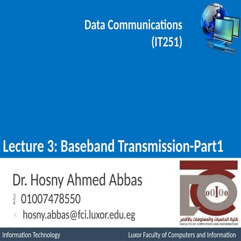 Lecture 3 Baseband Transmission Part1 Pptx