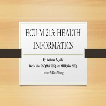 Lecture 3 Data Mining Pptx Power Points For Graduates Ppt