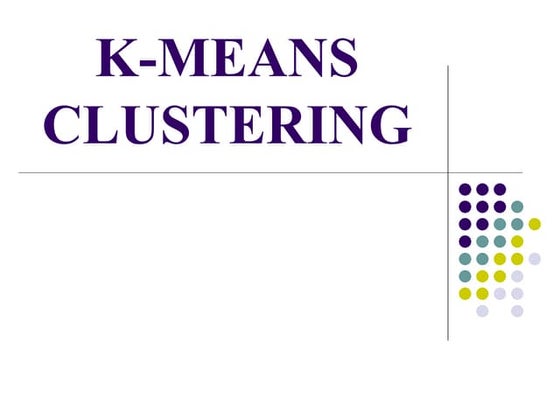 K Mean Clustering Ppt