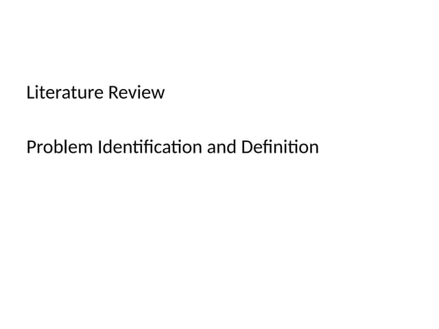 Literature Review | PDF