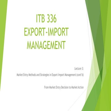 Effective Market Entry Strategies and Preparation in Export-Import ...