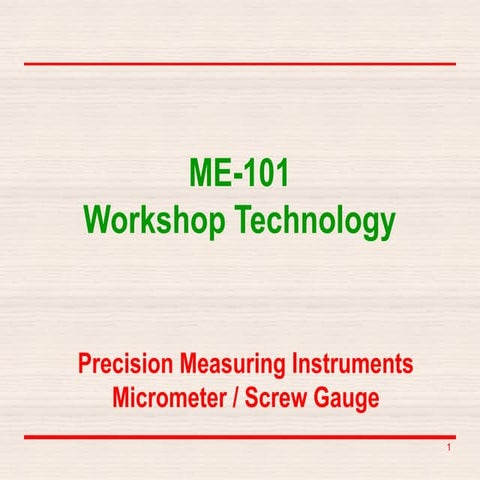 To understand construction of outside micrometer and calculate its ...