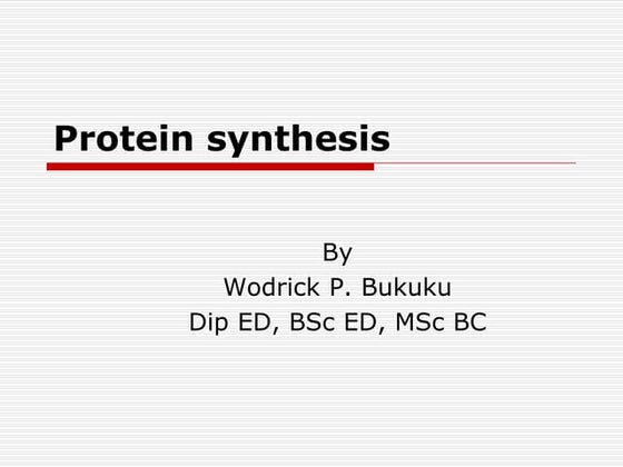 Topic 6 Protein Synthesis biology a level | PPTX | Programming Languages | Computing