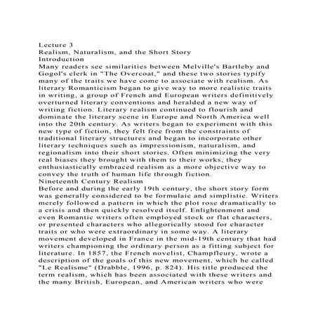 Lecture 3Realism, Naturalism, and the Short StoryIntroduction.docx