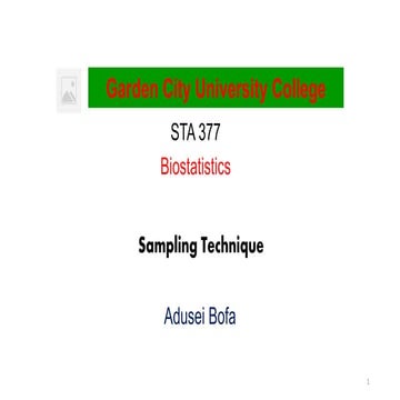 Research Methodology Lecture 3 Sampling Pdf