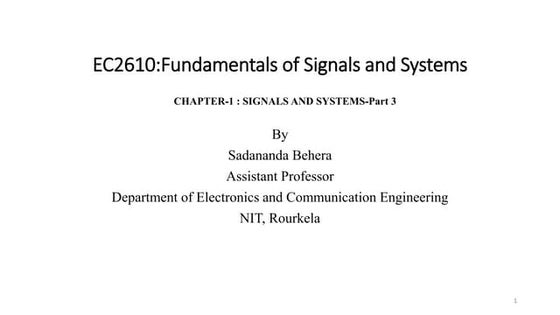 1. elementary signals | PPTX