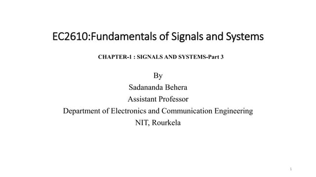 1. elementary signals | PPTX