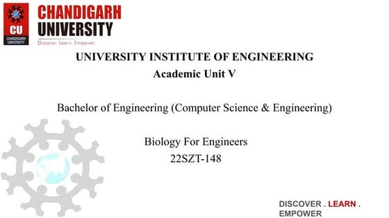 BIOLOGY FOR ENGINEERS REQUIRED TO ENHANCE KNOWLEDGE | PDF