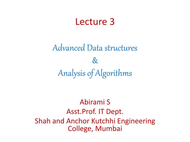 Lecture 3 time complexity | PPT Lecture 3 time complexity | PPT