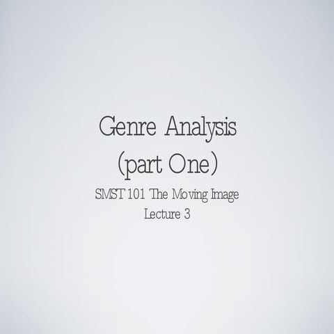 Genre Analysis | PPT