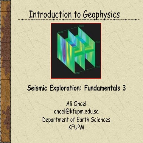 ÖNCEL AKADEMİ: INTRODUCTION TO GEOPHYSICS | PPT | Geology | Science