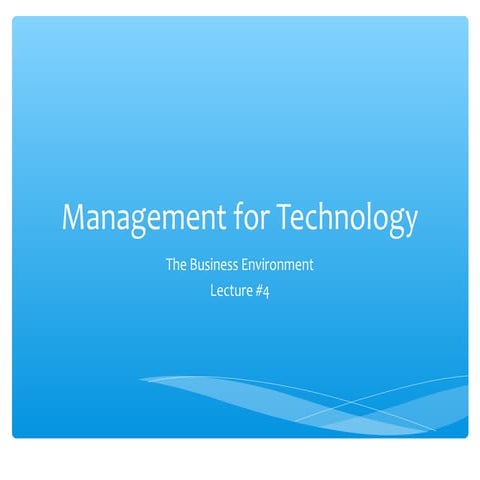 Technology Management | PPT | Business | Business and Finance