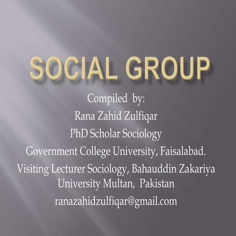 Lecture 4. Social Group | PPT