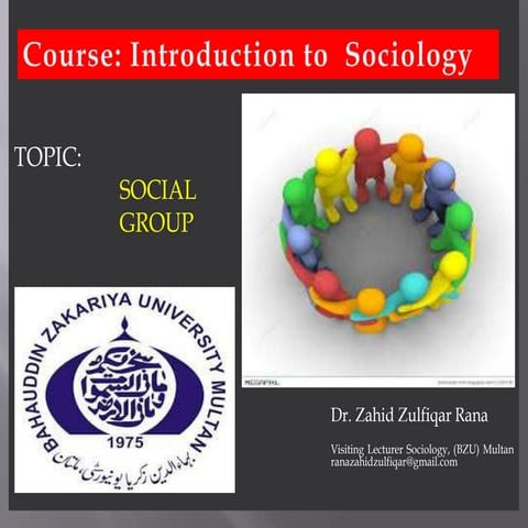 Lecture of Sociology on Social Group | PPTX