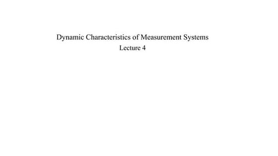 Chapter 2 dynamic characteristics of instruments | PDF