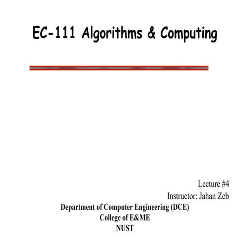 Lecture4 Algorithm And Computing Ppt 0767