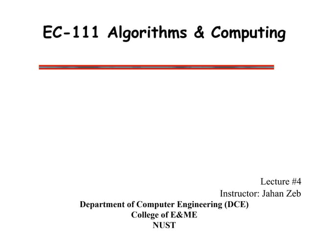 Lecture4 Algorithm And Computing Ppt 0767