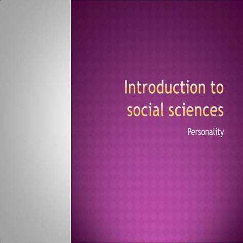 Lecture 4 personality | PPTX